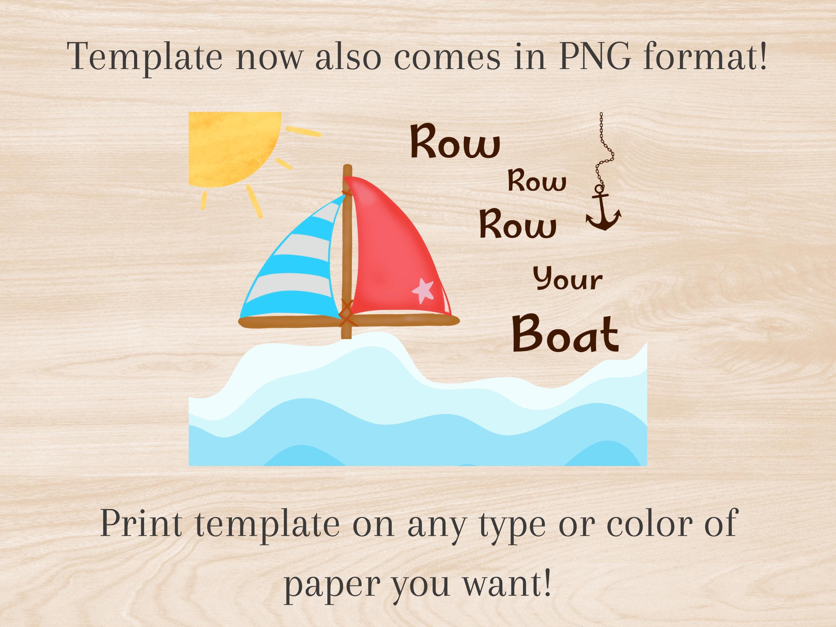 Row Row Row Your Boat Footprint Craft, Nursery Rhyme Crafts, Baby ...
