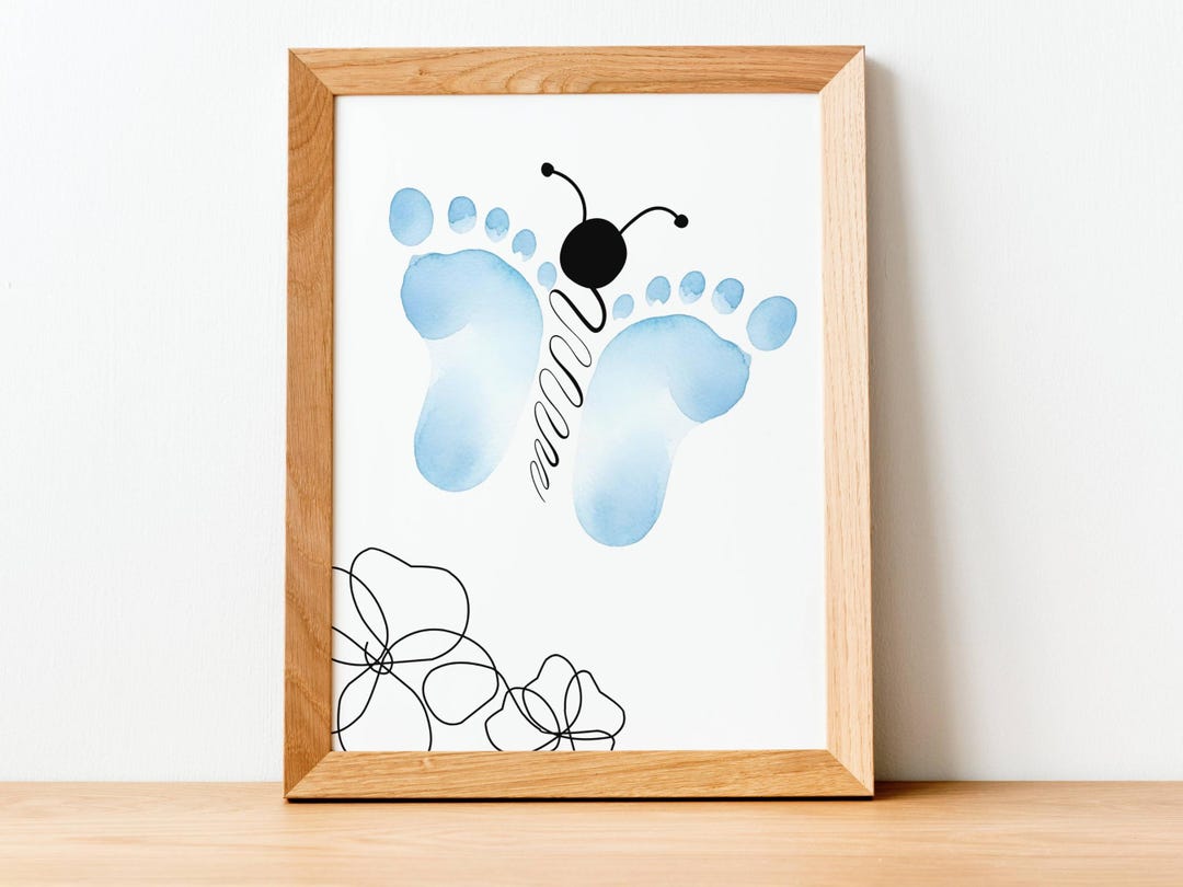 Butterfly Footprint Craft for Kids, Daycare Activity (printable PDF ...