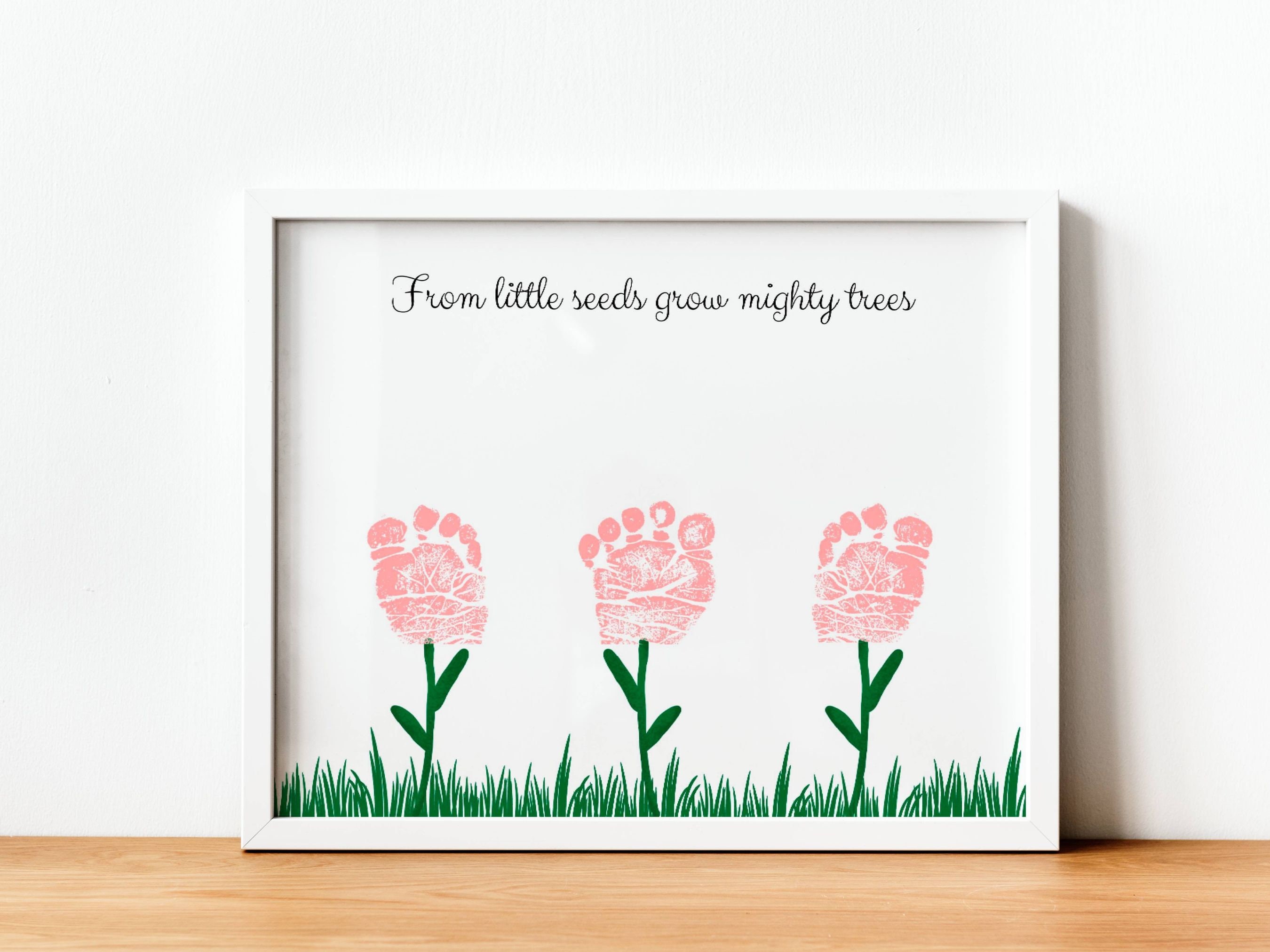 Flower Footprint Craft, DIY Crafting Template, Baby Keepsake, Daycare ...