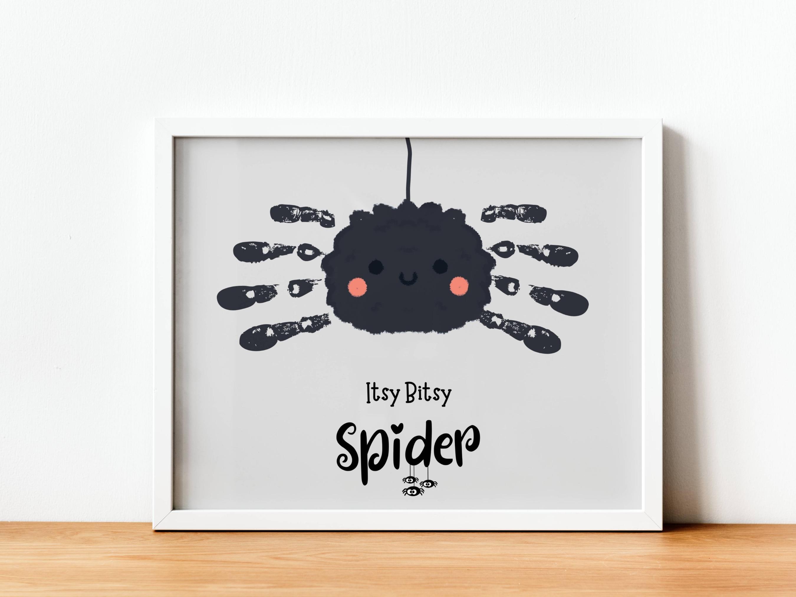 Itsy Bitsy Spider Handprint Craft Template, Baby Keepsake, Printable ...