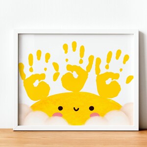 Summer Sun Handprint Craft, Baby Keepsake, Summer Activity, Daycare ...