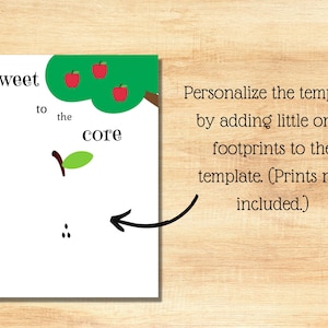 Apple Footprint Craft, Footprint Art, Baby Keepsake, Toddler Craft ...