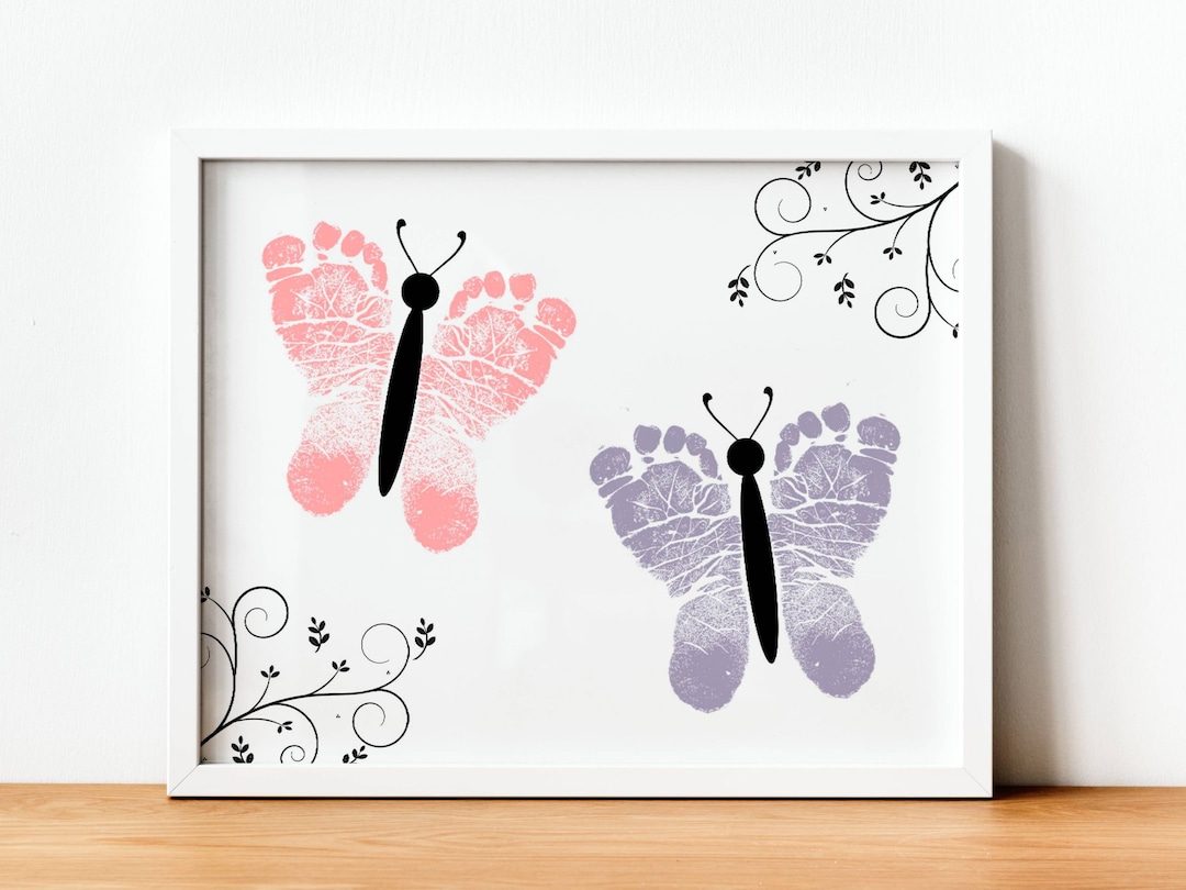 Butterfly Footprint Craft, Footprint Art, Baby Keepsake, Daycare Craft ...