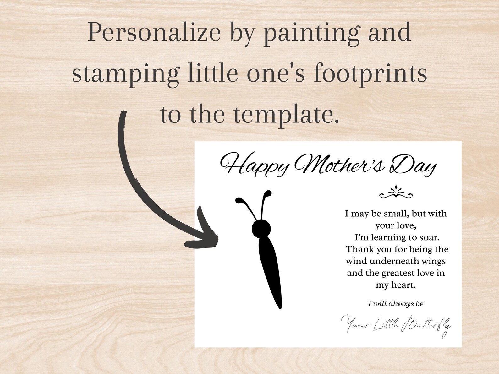 Mother's Day Butterfly Footprint Craft, Mother's Day Footprint Art ...