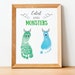 Halloween Monster Footprint Craft, Baby Keepsake (printable Template ...