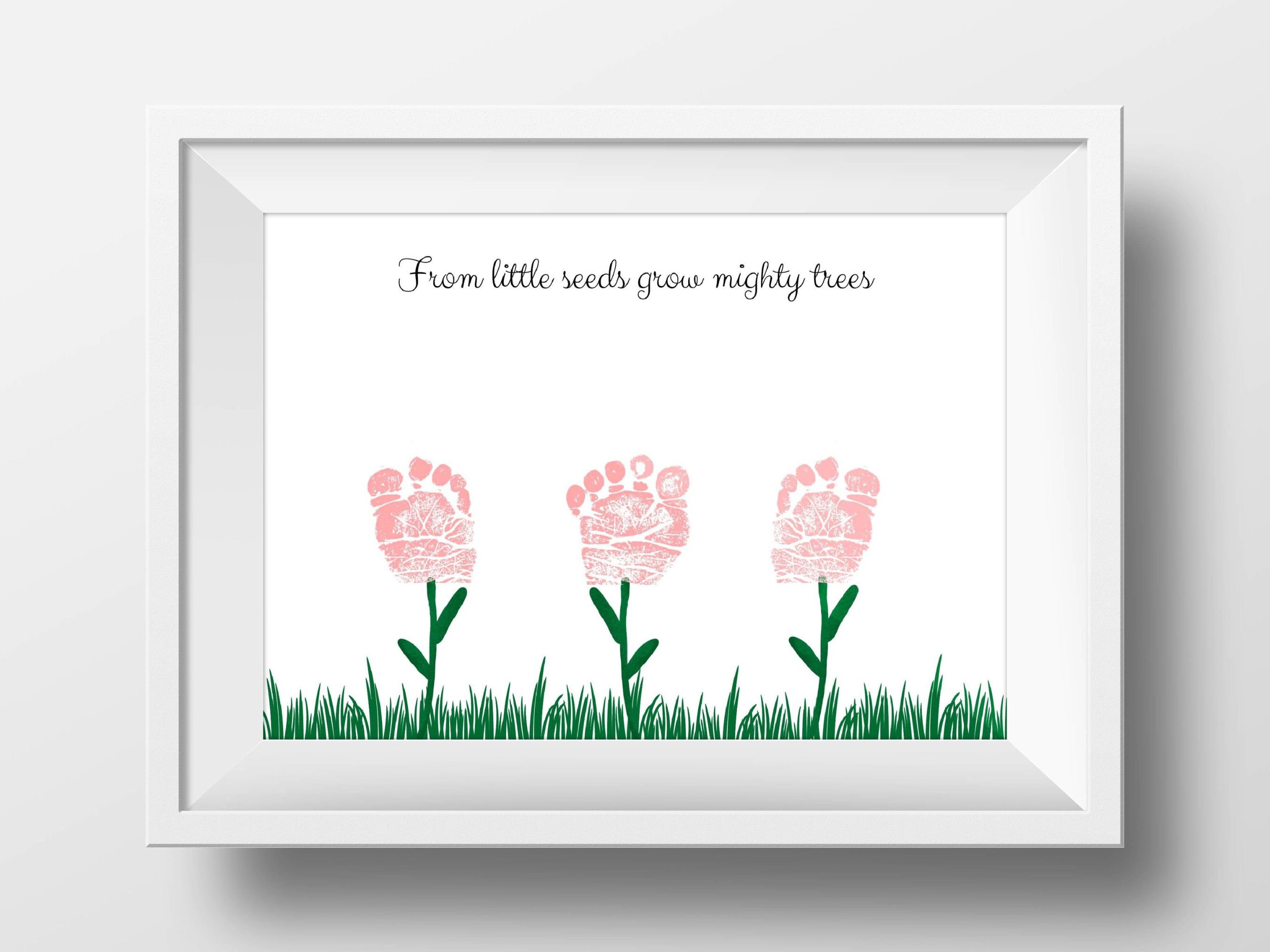 Flower Footprint Craft, DIY Crafting Template, Baby Keepsake, Daycare ...