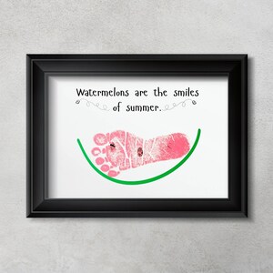 Watermelon Footprint Art, DIY Memory Keepsake (printable Template) - Etsy