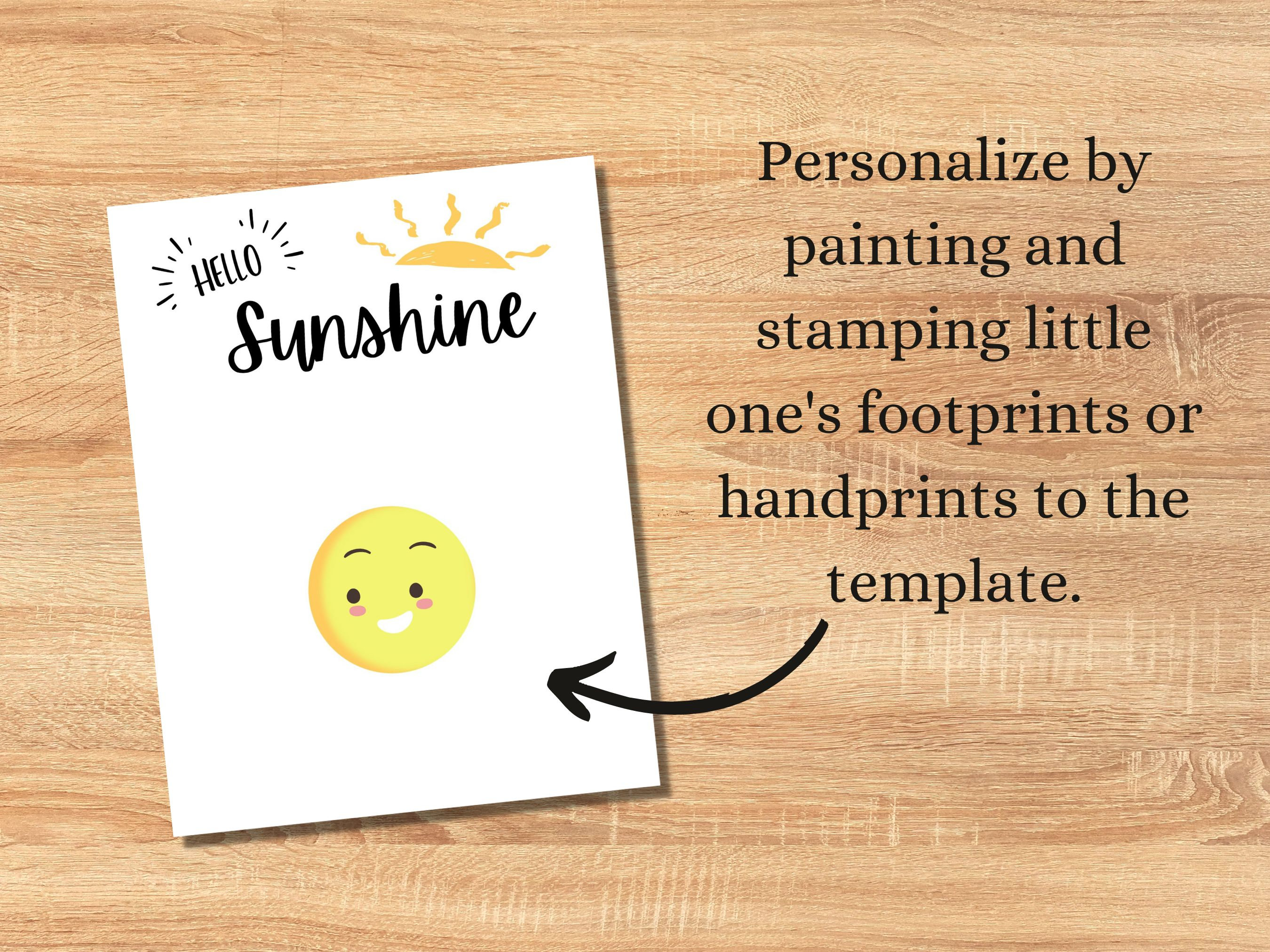 Sun Handprint Craft Sunshine Footprint Art Summer Crafts - Etsy