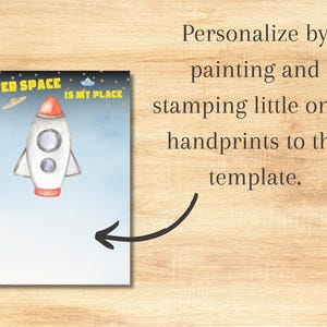 Spaceship Handprint Craft, Baby Keepsake, Space Art, Crafts for Kids ...