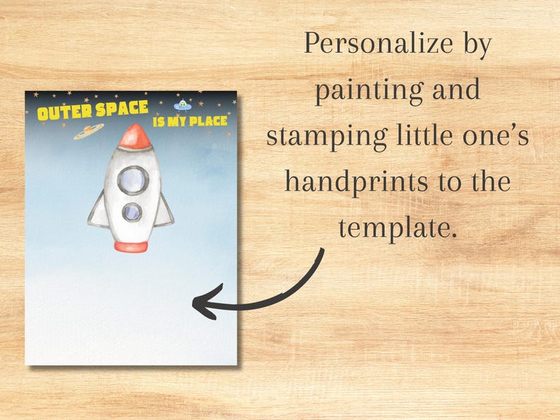 Spaceship Handprint Craft, Baby Keepsake, Space Art, Crafts for Kids ...
