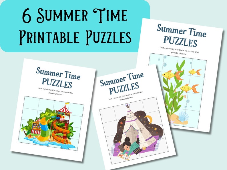 Summer Printable Puzzles, Summer Activity, Printable Activity, Puzzles ...