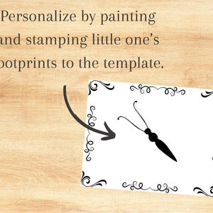 Butterfly Footprint Craft, Baby Keepsake, Craft Template, Daycare ...