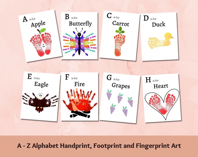 Alphabet Handprint Art Template|preschool ABC Art| Easy ABC Craft|abc ...
