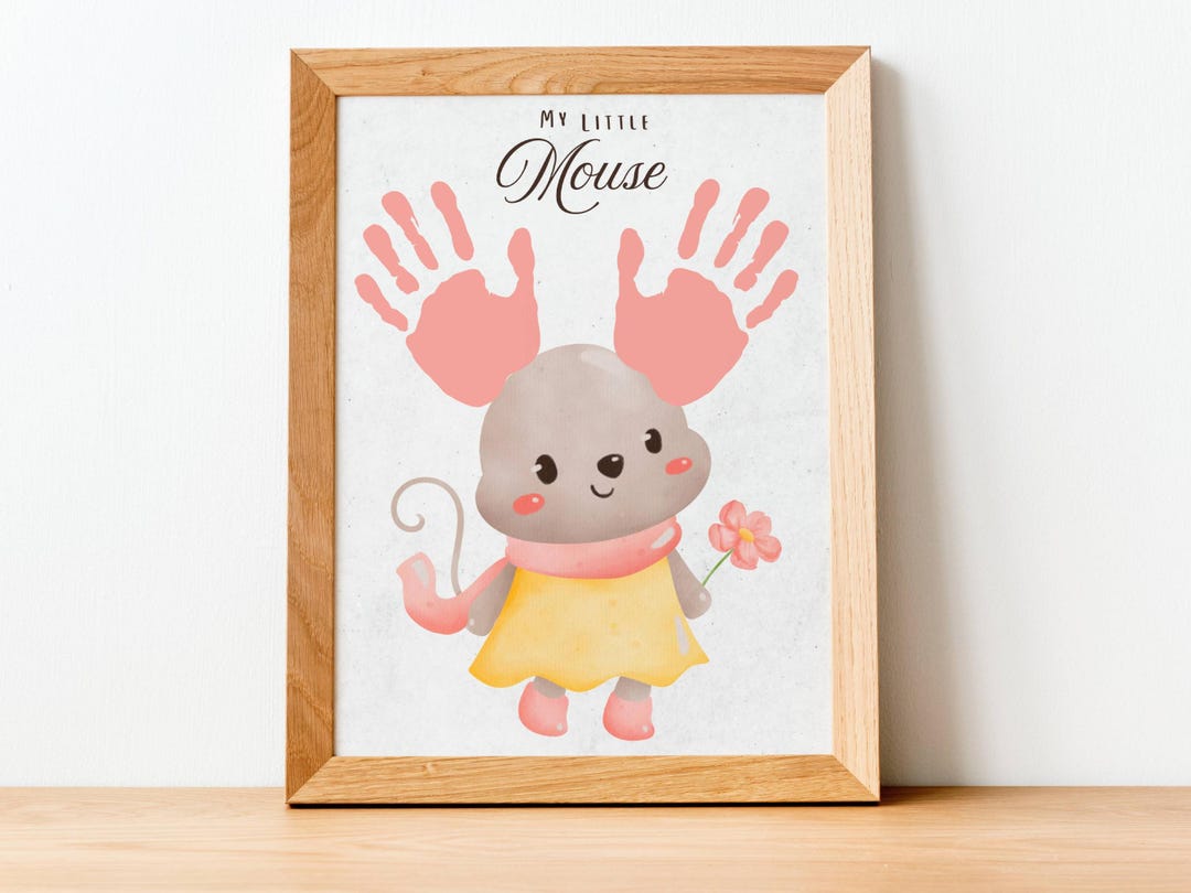 Little Mouse Handprint Craft, Crafts for Girls, Baby Keepsake, Daycare ...
