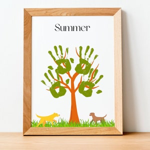 4 Seasons Handprint Craft, Printable Daycare Crafts, Toddler Activities ...