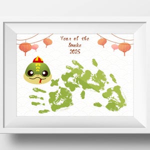 New Year Snake Craft, Lunar New Year, Chinese New Year, Baby Keepsake ...