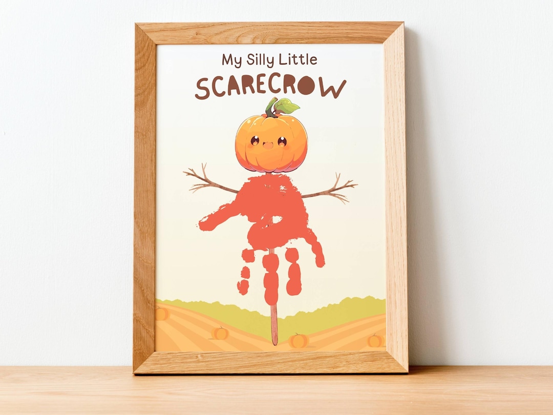 Halloween Scarecrow Handprint Craft, Halloween Baby, Pumpkin Craft ...