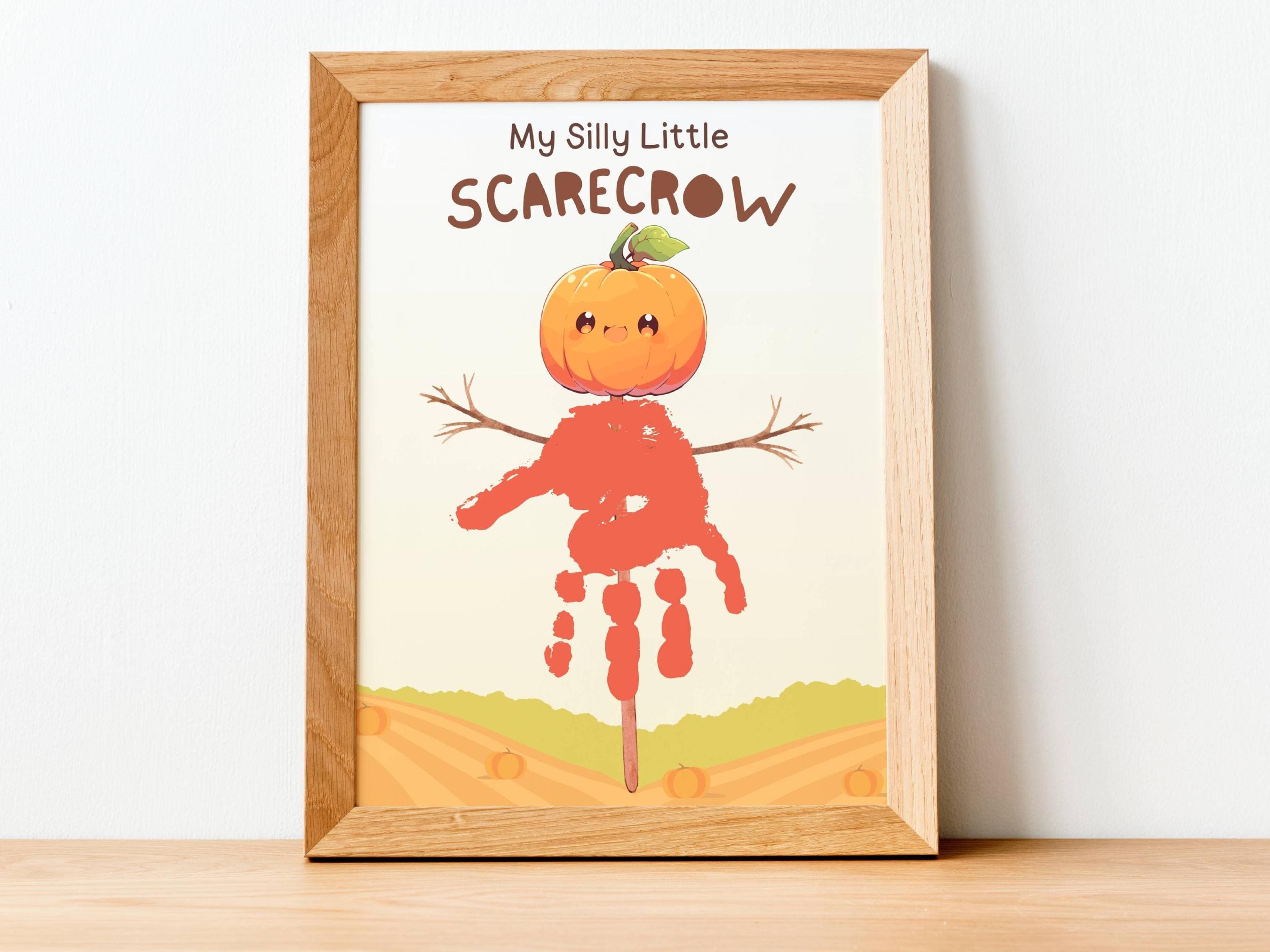 Halloween Scarecrow Handprint Craft, Baby Keepsake (PDF & JPG) - Etsy