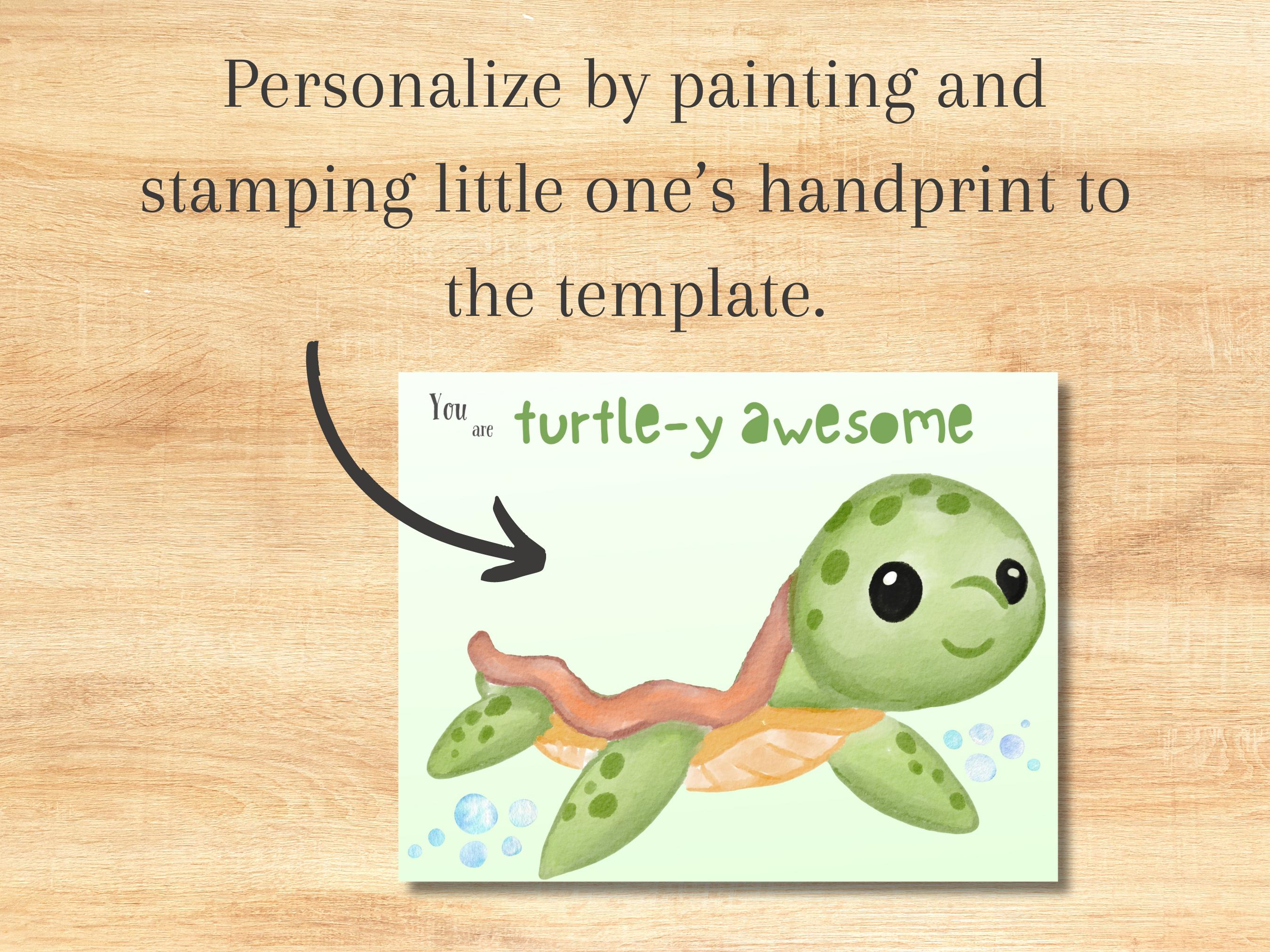 Cute Turtle Handprint, Baby Keepsake, Cute Animal Craft, Daycare ...
