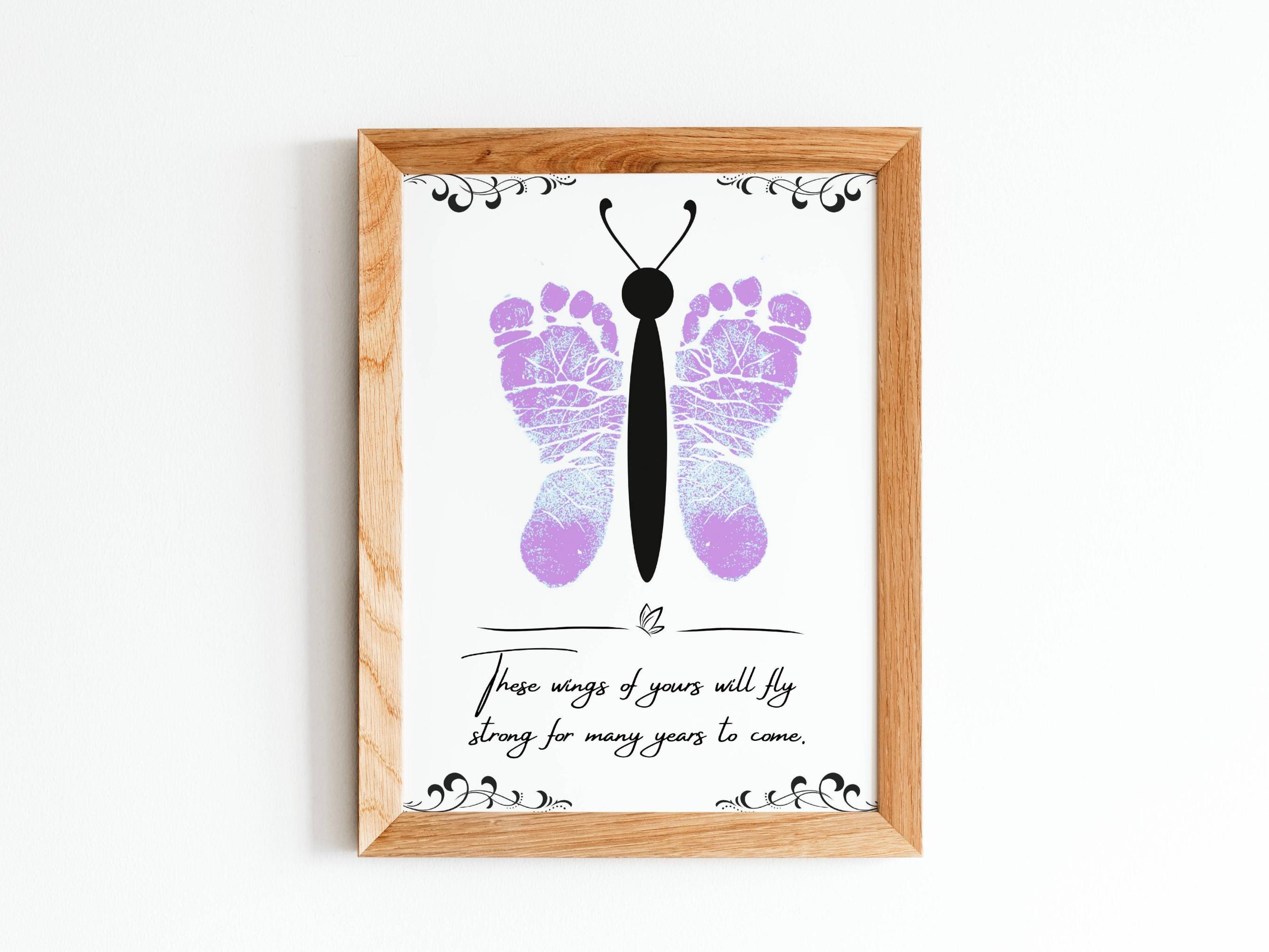 Butterfly Footprint Art, Baby Keepsake Craft (PDF, JPG, PNG) - Etsy