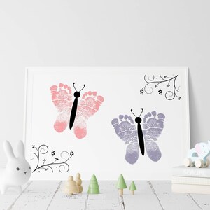 Butterfly Footprint Craft, Footprint Art, Baby Keepsake, Daycare Craft ...