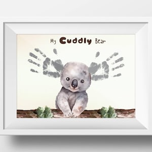 Koala Handprint Craft, Daycare Activity, Baby Keepsake, Cute Animal ...