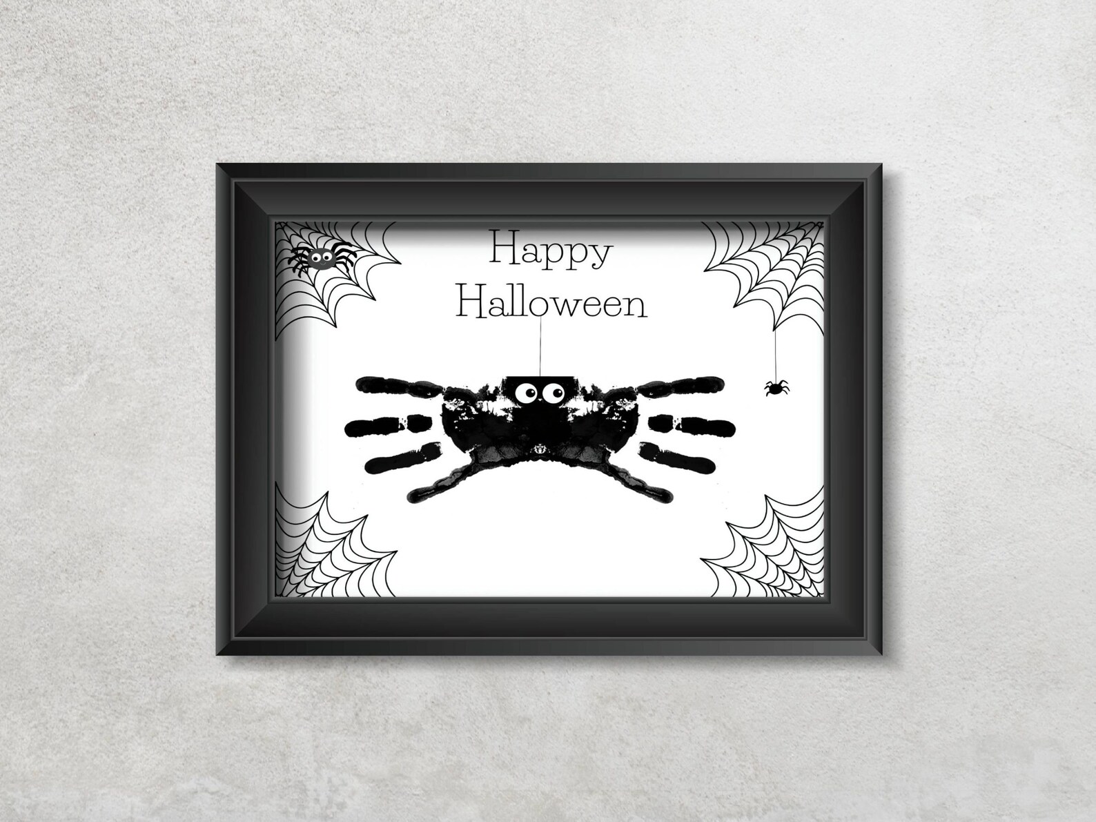 Halloween Spider Handprint Art, Printable Handprint Craft, Halloween ...