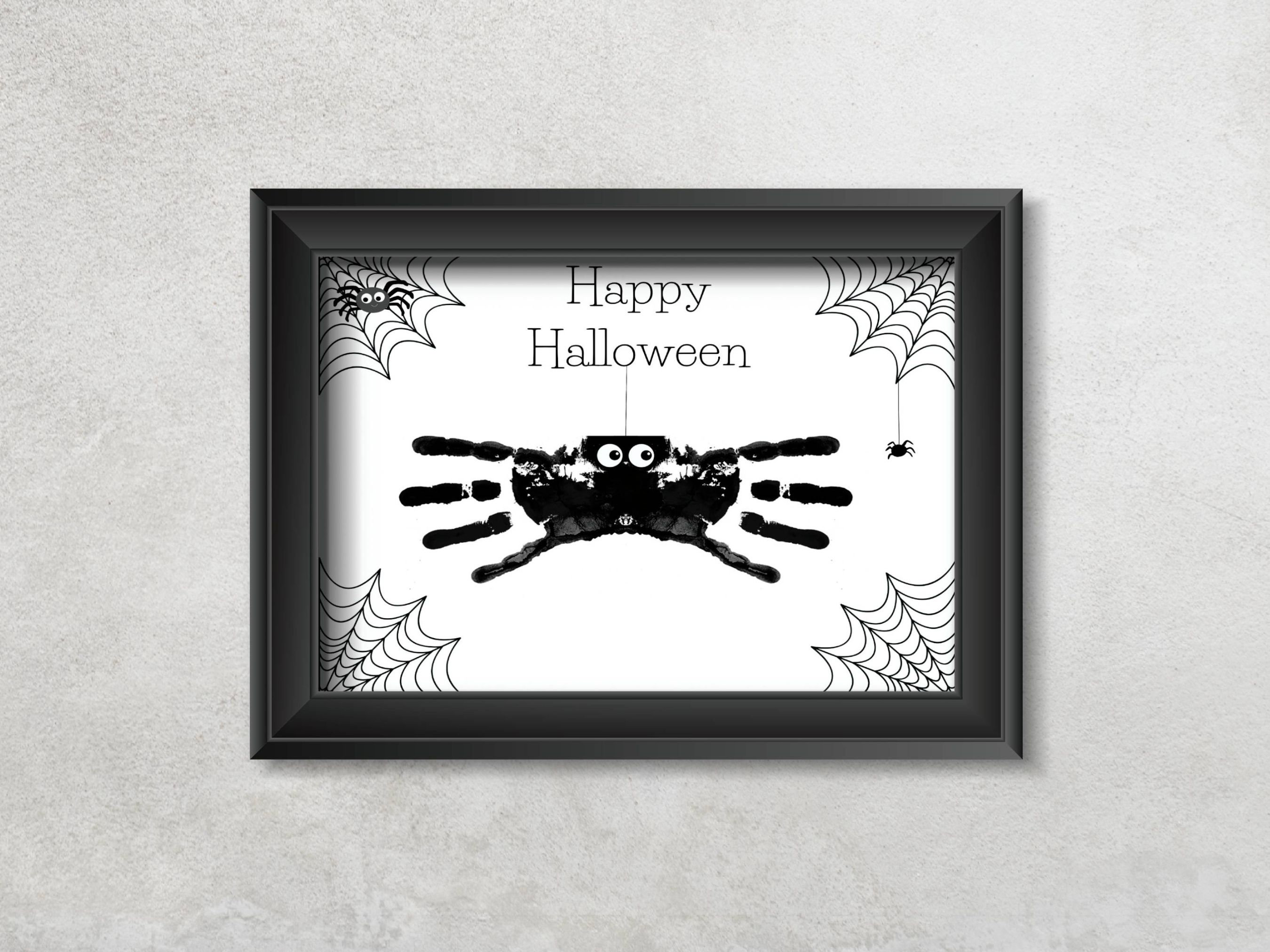 Halloween Spider Handprint Art, Printable Handprint Craft, Halloween ...