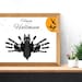 Printable Halloween Handprint Craft, Bat Handprint Art, Daycare ...
