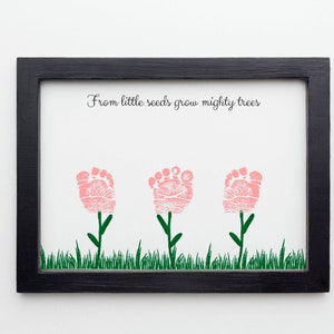 Flower Footprint Craft, DIY Crafting Template, Baby Keepsake, Daycare ...