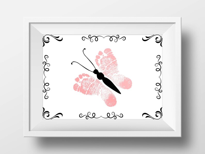 Butterfly Footprint Craft, Baby Keepsake, Craft Template, Daycare ...