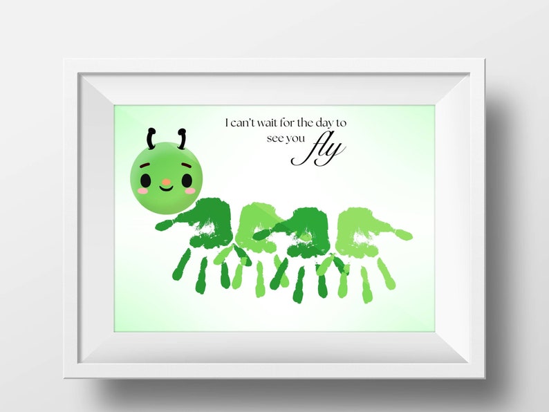 Caterpillar Handprint Keepsake Craft, Kids Activity (PDF, JPG) - Etsy