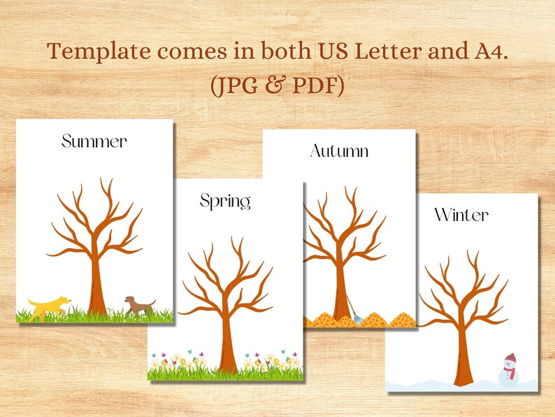 4 Seasons Handprint Craft, Printable Daycare Crafts, Toddler Activities ...