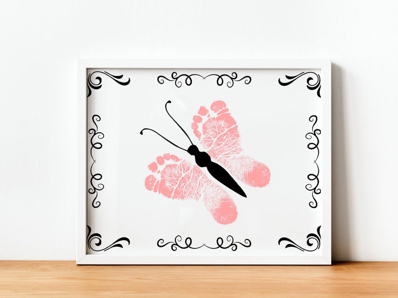 Butterfly Footprint Craft, Baby Keepsake, Craft Template, Daycare ...