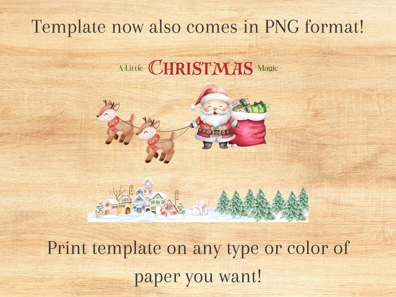 Santa Sleigh Footprint Art, Christmas Keepsake (PDF & JPG) - Etsy