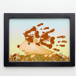 Hedgehog Handprint Craft, Baby Keepsake, Daycare Activity, Animal Craft ...