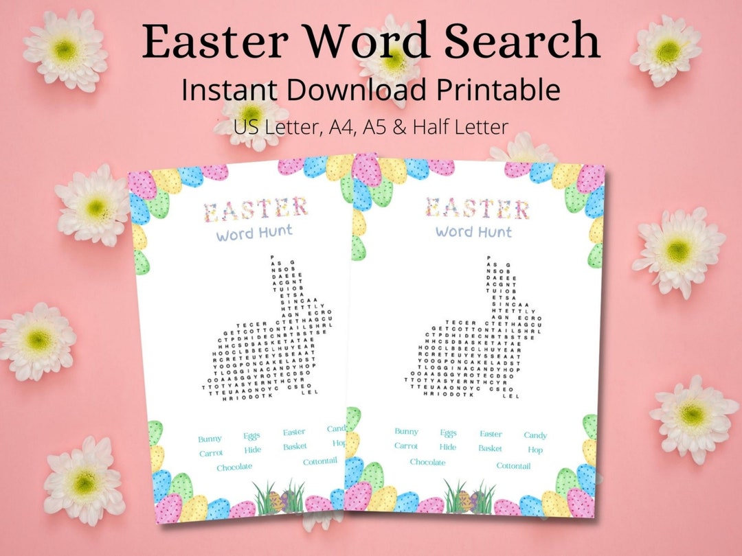 Easter Word Search, Printable Easter Game, Easter Activity for Kids and ...