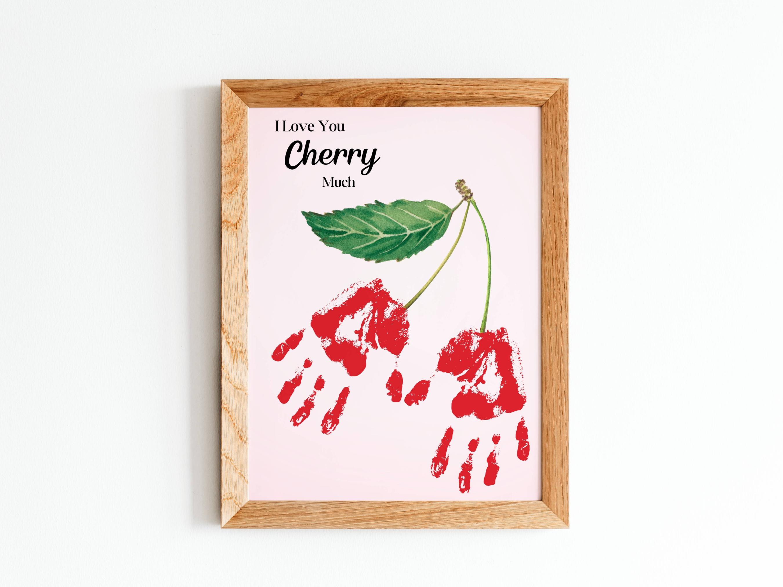 Cherry Handprint Craft, Baby Keepsake, Daycare Activities, Crafts for ...