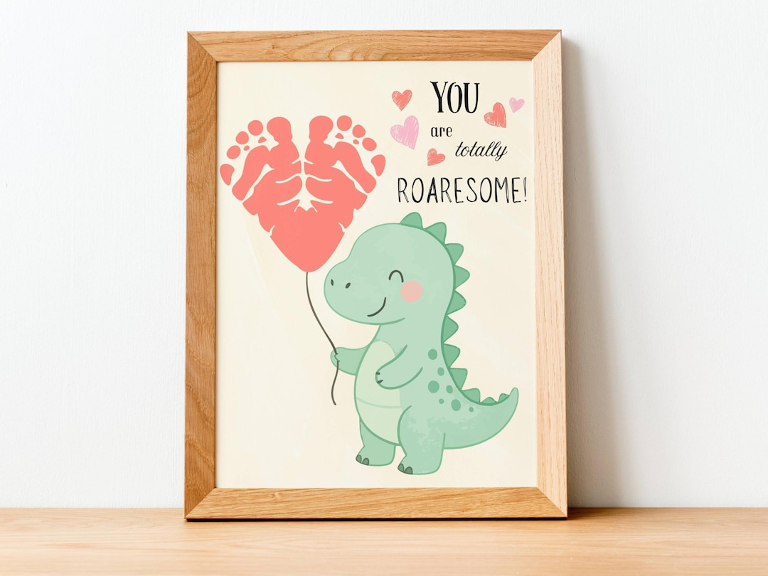 Dinosaur Footprint Craft for Kids, Baby Keepsake, Daycare Activity ...