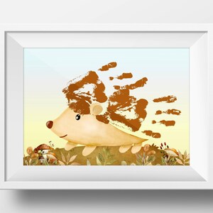 Hedgehog Handprint Craft, Baby Keepsake, Daycare Activity, Animal Craft ...