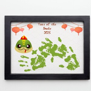 New Year Snake Craft, Lunar New Year, Chinese New Year, Baby Keepsake ...
