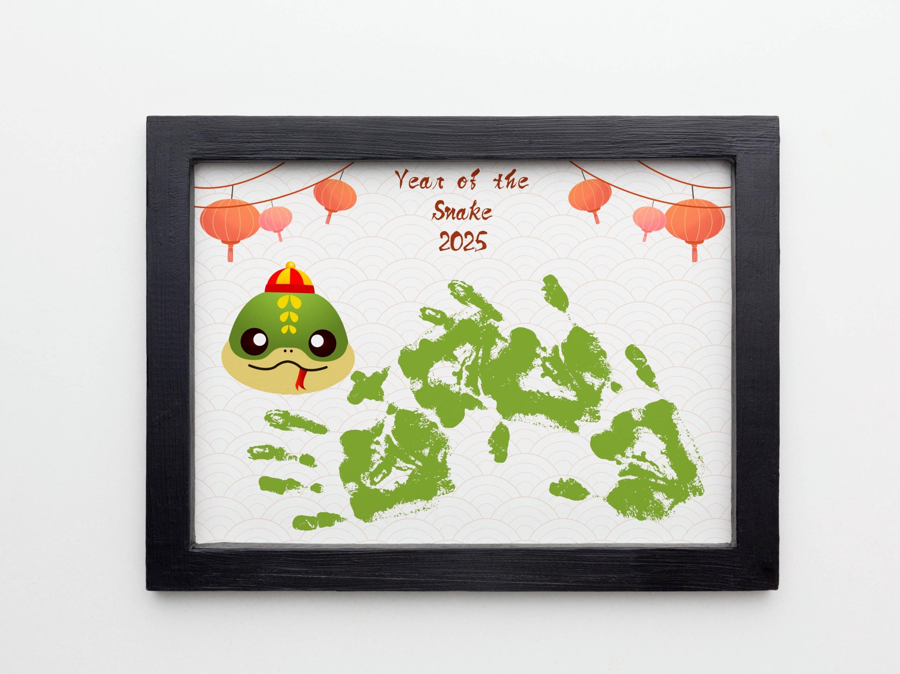 New Year Snake Craft, Lunar New Year, Chinese New Year, Baby Keepsake ...