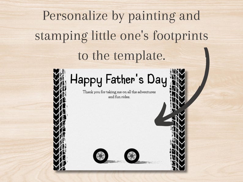 Father's Day Car Footprint Art, Baby Keepsake (PDF/JPG) - Etsy