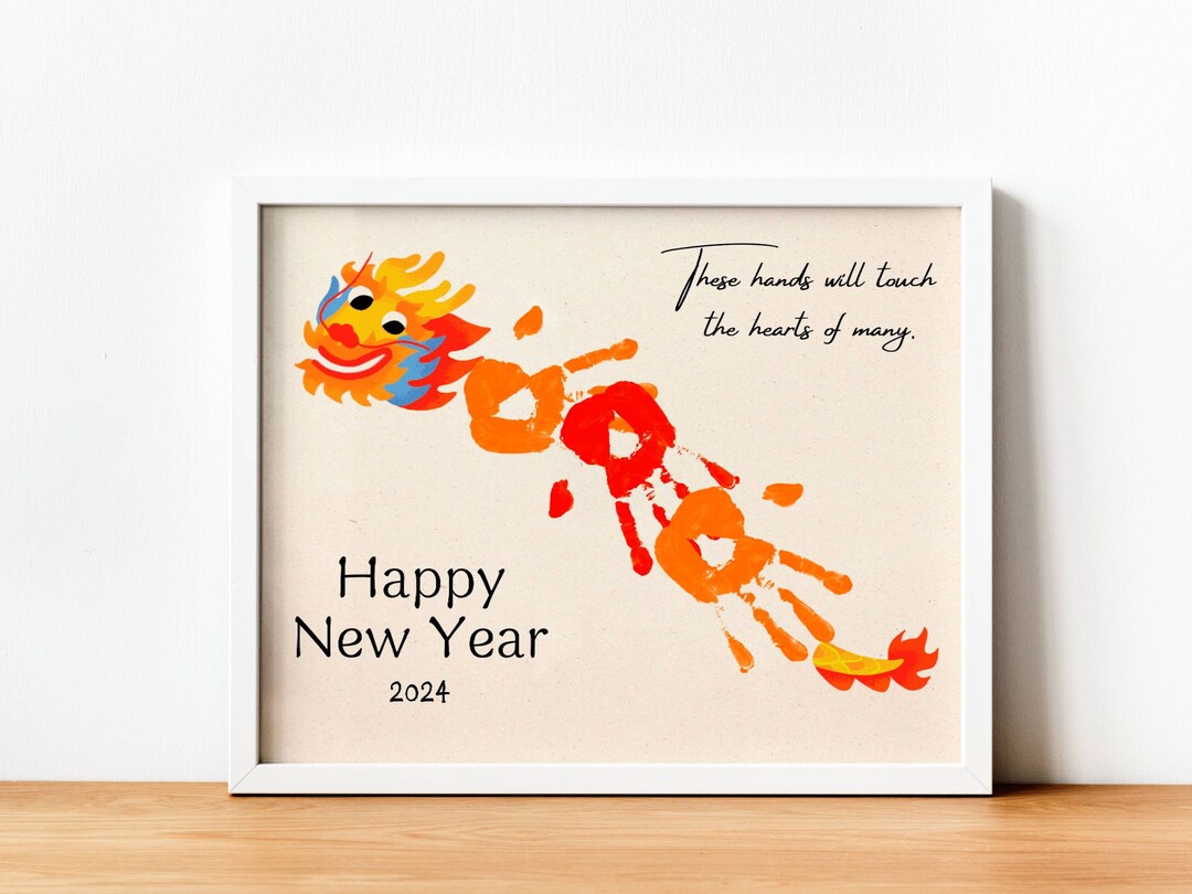 Lunar New Year Handprint Craft Template, Chinese New Year, Dragon ... Lunar New Year Handprint Craft Template, Chinese New Year, Dragon ...