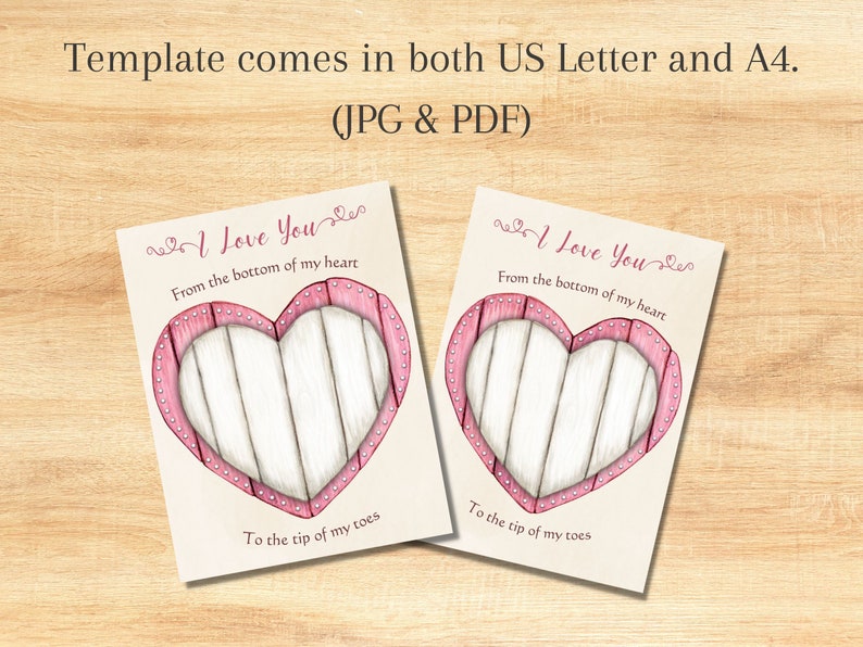 I Love You Footprint Art, Baby Keepsake, Valentine's Day Craft (PDF ...