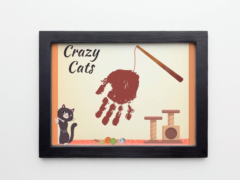 Cat Handprint Craft, Baby Keepsake, DIY Paint Art (PDF Pattern) - Etsy