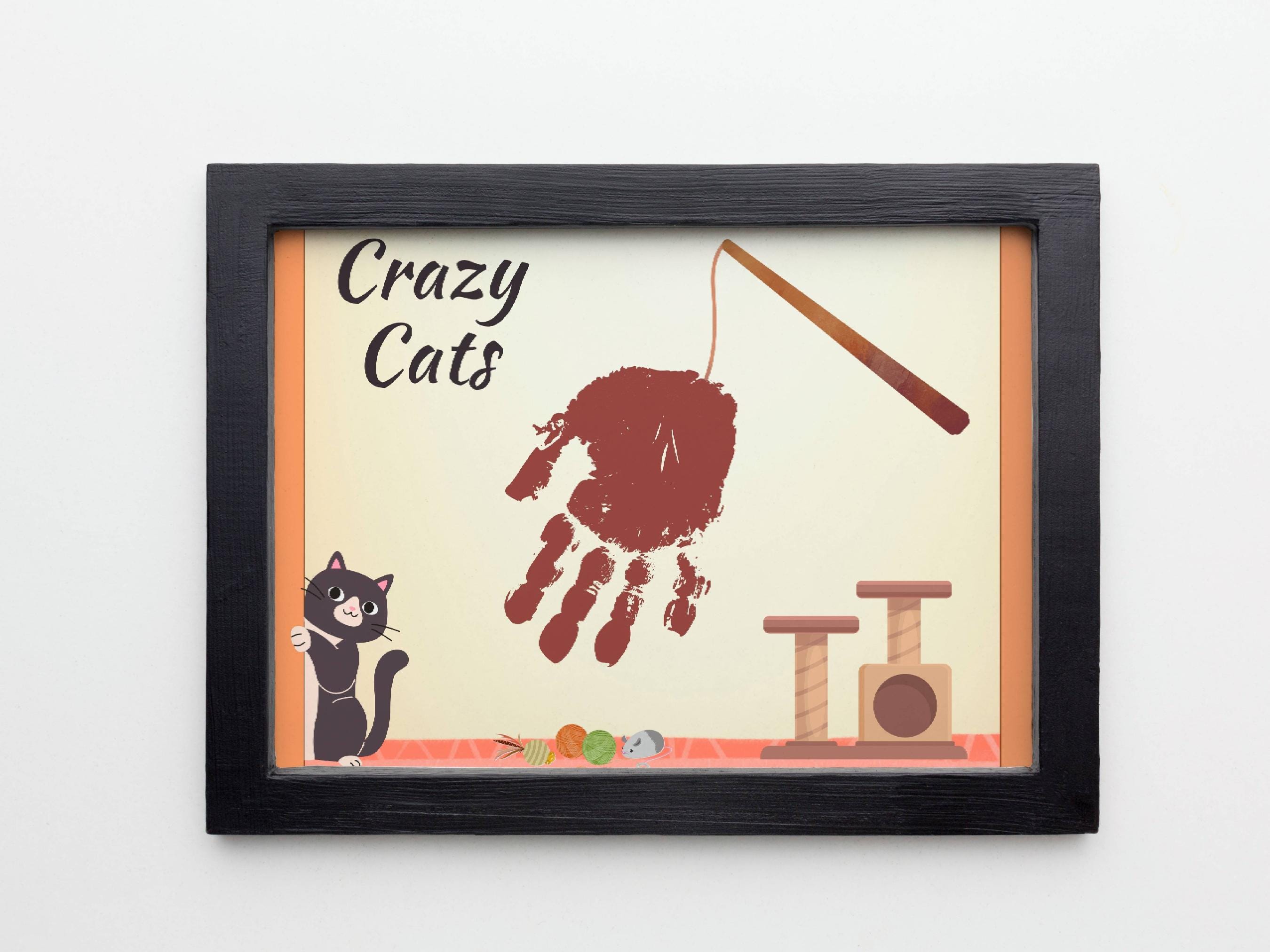Cat Handprint Craft for Kids, Cat Toy Handprint, Baby Keepsake, Daycare ...
