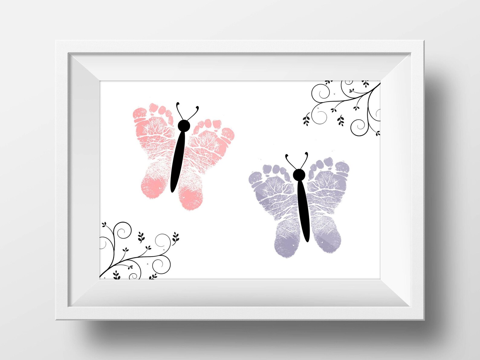 Butterfly Footprint Craft Footprint Art Baby Keepsake - Etsy