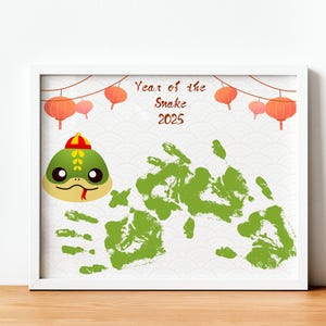 New Year Snake Craft, Lunar New Year, Chinese New Year, Baby Keepsake ...