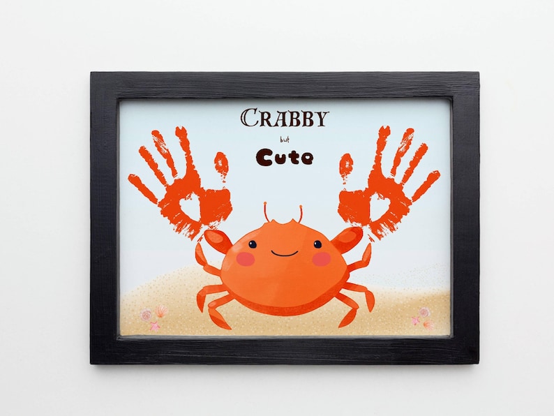 Crab Handprint Craft, Baby Keepsake, Daycare Crafts, Crafts for Kids ...